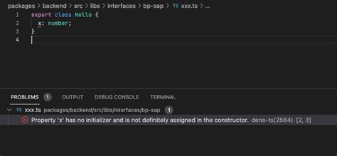 deno ts reports no class property initializer errors in vscode also