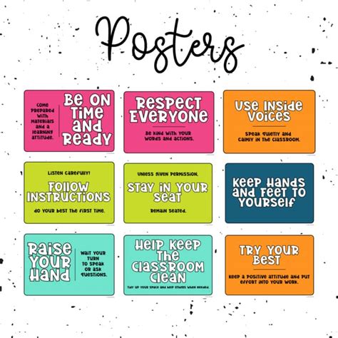 Class Rules Posters Pop Of Positivity Class Theme By Wild Protea