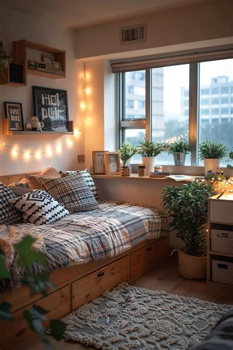 21 Cozy Dorm Room Inspo To Maximize Small Spaces 51 Cozy Dorm Room Boho Dorm Room Bedroom