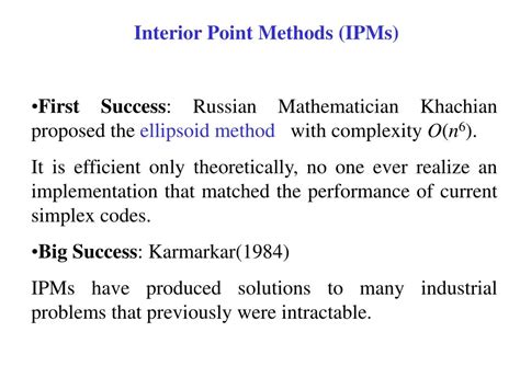 PPT Chapter Sensitivity Analysis Duality And Interior Point Methods PowerPoint Presentation
