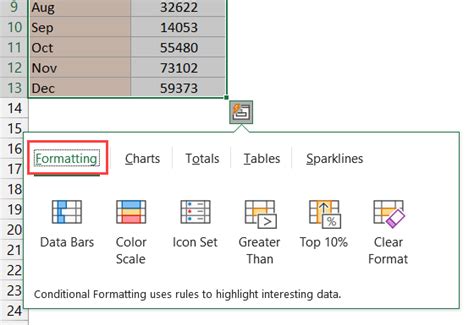 excel quick analysis tool how to best use it 10 examples