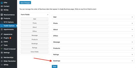 Turning Booking On Wyzi Documentation