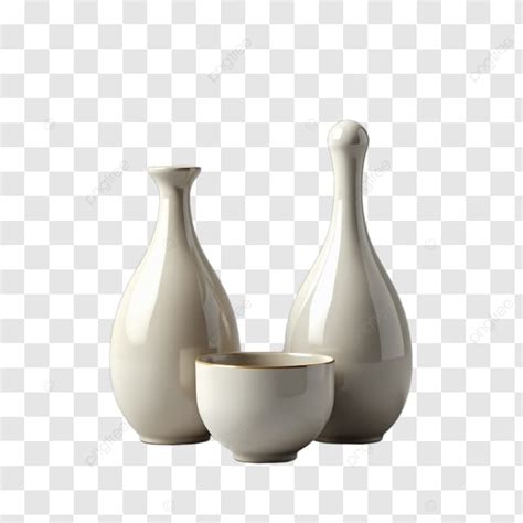 키가 큰 흰색 꽃병 한 쌍과 작은 그릇 키가 큰 흰 꽃 병 Png 일러스트 및 Psd 이미지 무료 다운로드 Pngtree