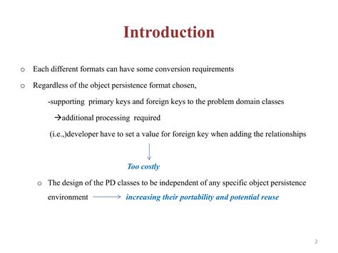 Mapping Problem Domain Objects To Object Persistence Formatsooad Pptx
