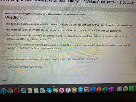 Solved Ology P Value Approach Calculator Make A Decision Solved Ology P Value Approach Calculator Make A Decision