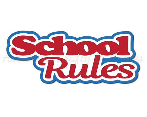 School Rules Digital Cut File Svg Instant Download Autumns
