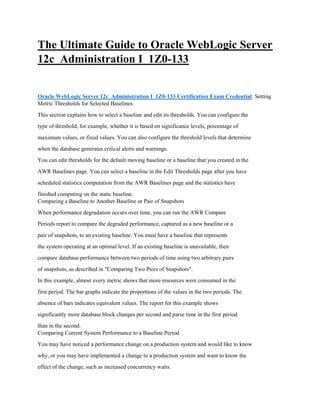 The Ultimate Guide To Oracle Web Logic Server C Administration I Z PDF