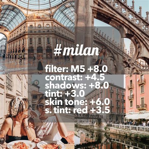 Milan Vsco Filter Filtri Vsco Design Fotografia Vsco