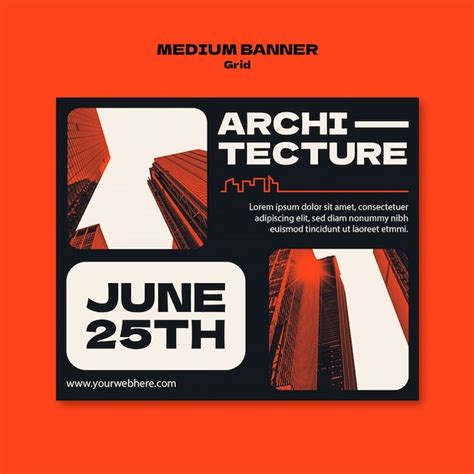 Free Psd Grid Architecture Template Design