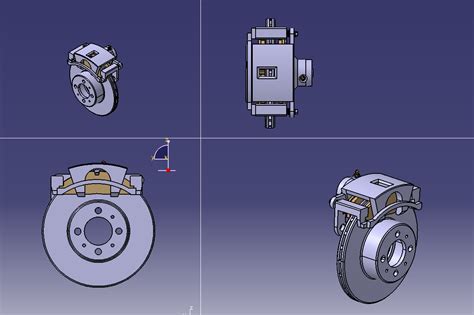 盘式制动器三维图catia格式三维模型 Step 模型图纸下载 懒石网