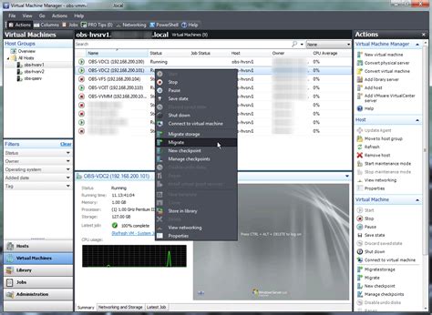 Quick Migration To Move VM Between Hyper V Hosts