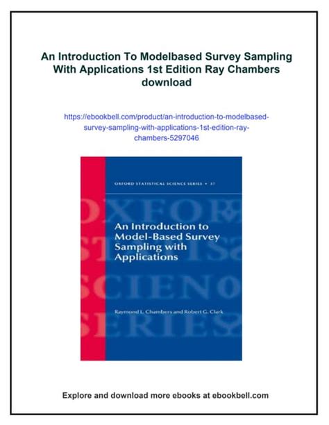 An Introduction To Modelbased Survey Sampling With Applications 1st