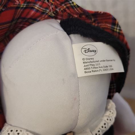 Disney Minnie Mouse Red Plaid Dress Bow Just Play 18 Inches Christmas