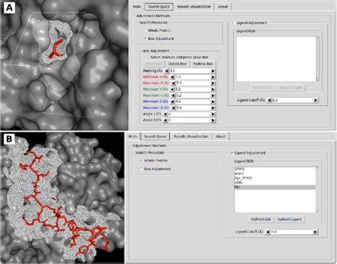 Pymol Parkvfinder Tools Gui A Box Adjustment Mode Cavity Detection Download Scientific