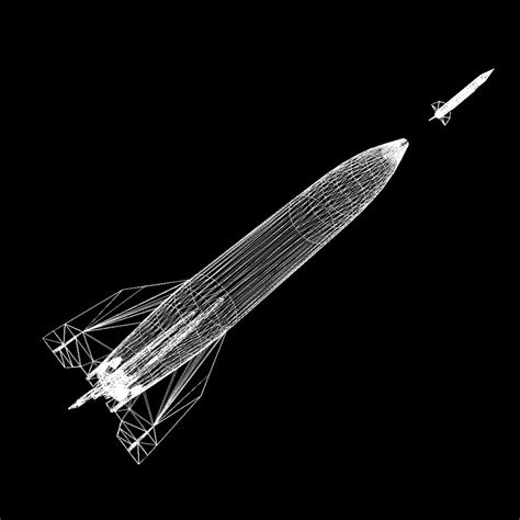 Bumper Wac Two Stage Sounding Rocket 3d Model Flatpyramid