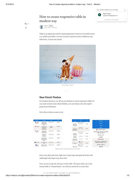 how to create responsive table in modern way new friend flexbox pdf