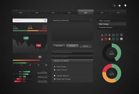 Premium Psd Darkchartuikit