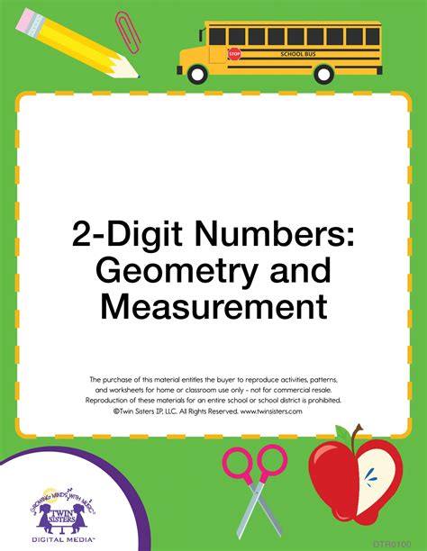 2 Digit Numbers Geometry And Measurement Twin Sisters