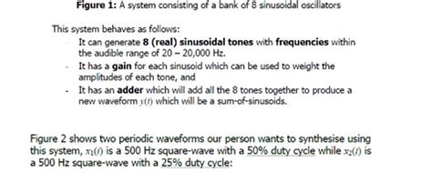 Solved Task 1 Generating Waveforms Using Fourier Series Synthesis 1 Answer Transtutors