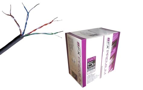 Cat 5e Utp Lszh Black Solid Copper Network Cable 305m