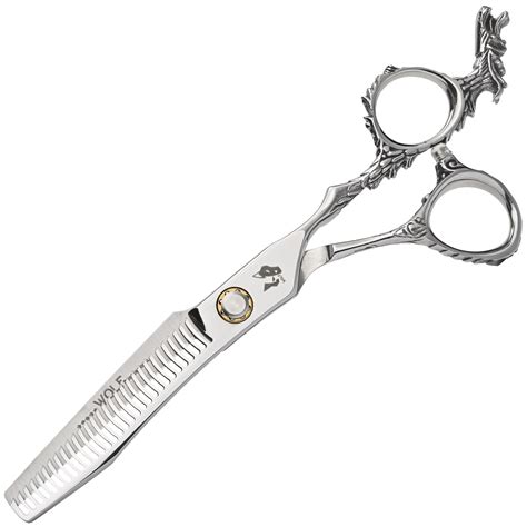 Комплект ножица за подстригване и филажна ножица Enzo Silvero С карбонови гребени кърпичка