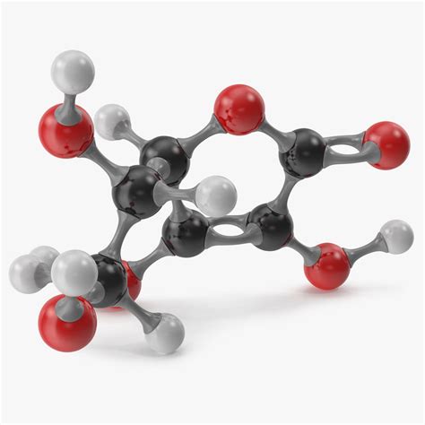 Ascorbic Acid Molecular Model 3d Model 29 Max C4d Ma Obj Fbx