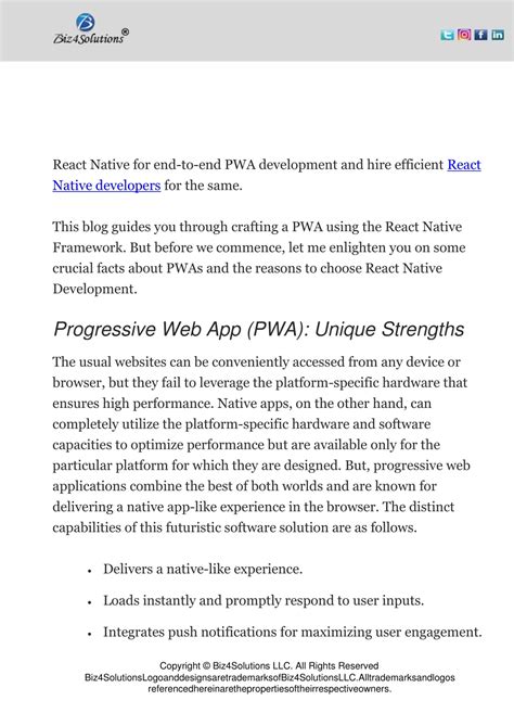ppt guidance on how to develop a progressive web app using react