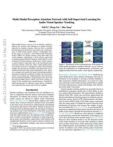 Multi Modal Perception Attention Network With Self Supervised Learning