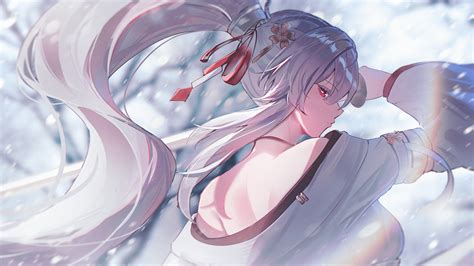 Hiyuki Wuthering Waves White Kimono 4k And 5k Wallpaper Pixiewall
