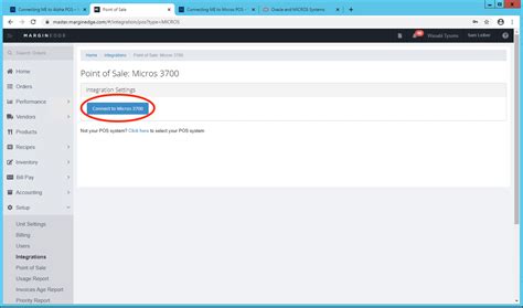 Connecting ME To Micros POS MarginEdge