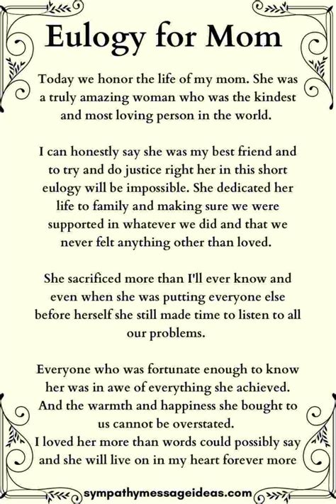 19 Moving Eulogy Examples And Samples Sympathy Message Ideas