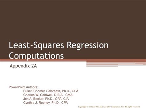 Ppt Least Squares Regression Computations Powerpoint Presentation Free Download Id 3457402