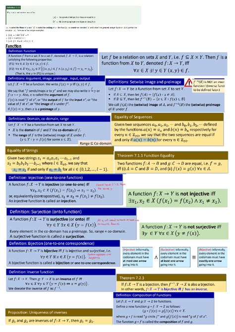 cs1231s cheatsheet a cheat sheet for the finals cs1231s function