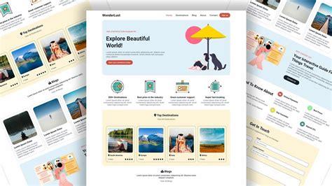Build Responsive Travel Agency Website Using Html And Css Youtube