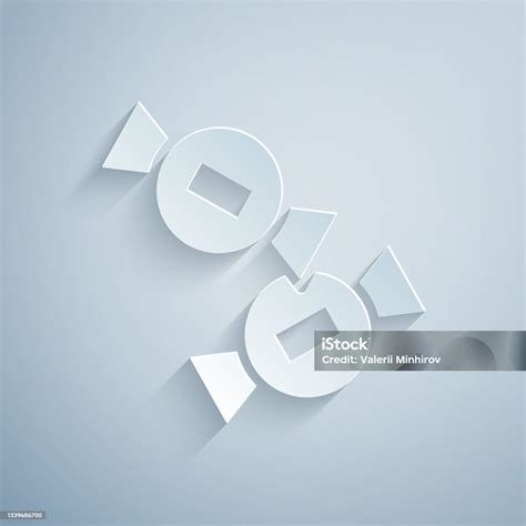 회색 배경에 격리 된 종이 컷 사탕 아이콘 종이 아트 스타일 벡터 0명에 대한 스톡 벡터 아트 및 기타 이미지 0명 3차원 형태 건강관리와 의술 Istock