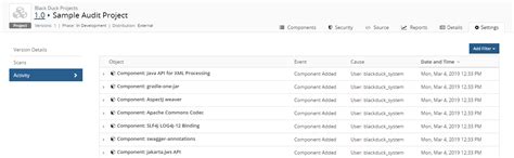 Viewing Project And Project Version Audit Information