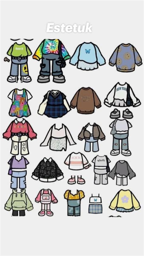 Естетика одежда тока бока | Pegatinas bonitas, Dibujos bonitos ...