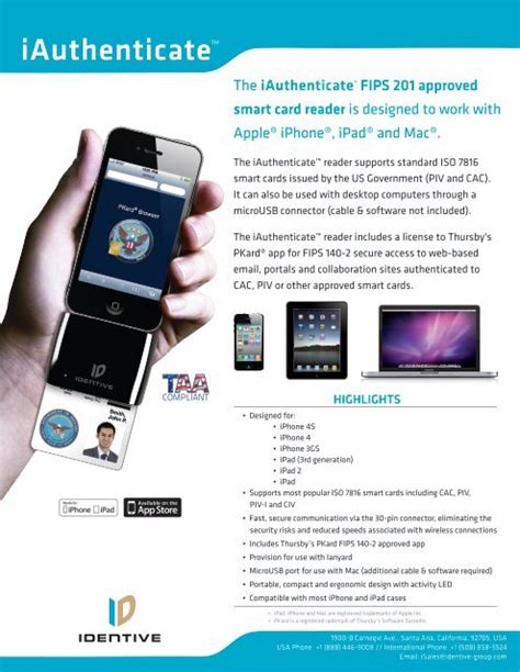 The FIPS 201 Approved Smart Card Reader Is Designed To Work CAC