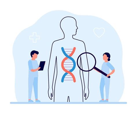 Premium Vector Genetic Dna Helix Research Doctor Scientist In