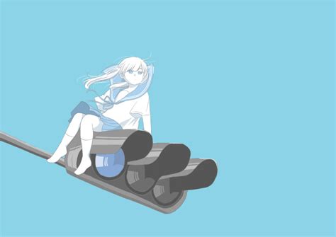 Safebooru 1girl Absurdres Ahoge Arm Support Arms At Sides Awayawa Pic