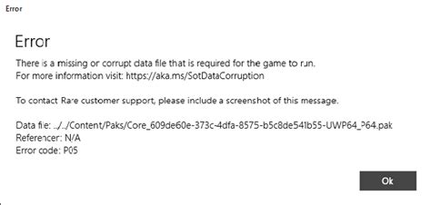 Sea Of Thieves Missing Or Corrupt Data File Xbox R Seaofthieves