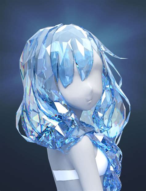 Artstation Crystal Hair Cute Art Character Design Inspiration Art