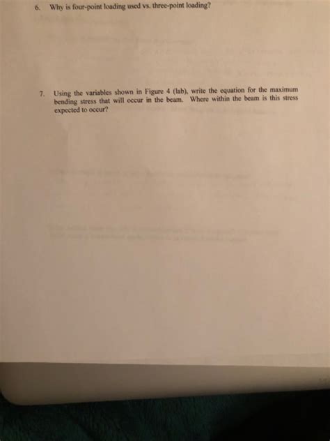 6 Why Is Four Point Loading Used Vs Three Point Chegg Com