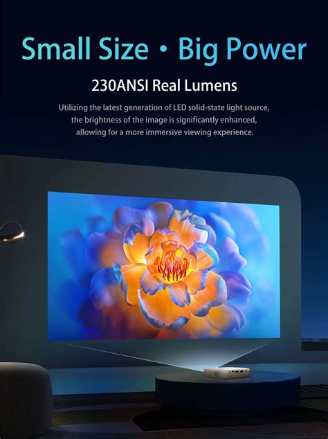 Android Pocket Mini Projector K P Video Smartphones Wireless Mirroring Camping Wifi G G