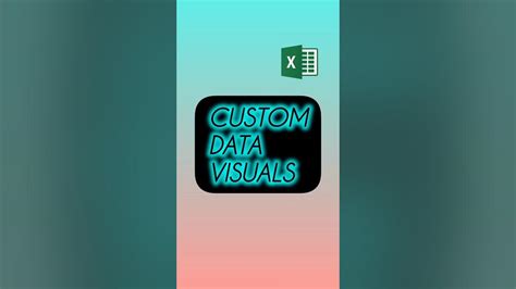 How To Use Custom Data Visualsexcel Exceltricks Exceltips Youtube