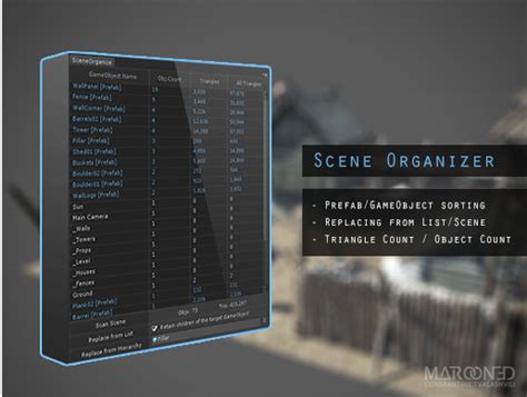 Unity Scene Organizer 유틸리티 도구 Unity Asset Store