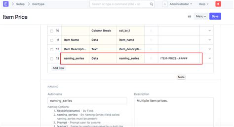 naming series not showing setup frappe forum