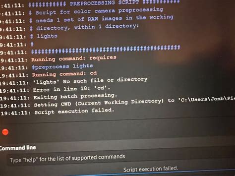 Siril Script Execution Failed Astronomy Software And Computers Cloudy