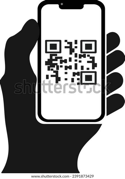 Use Qr Code Hand Symbol Scanning Stock Vector Royalty Free Shutterstock