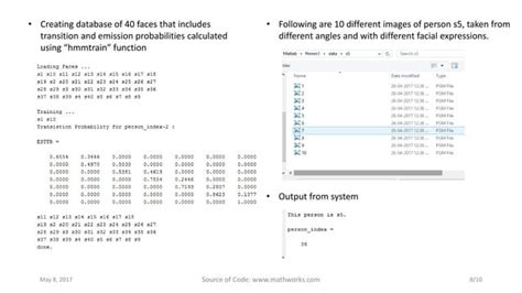 Face Recognition System Using Hidden Markov Model Ppt